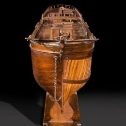 An Italian Walnut Scale Model of a Clipper | Wick Antiques
