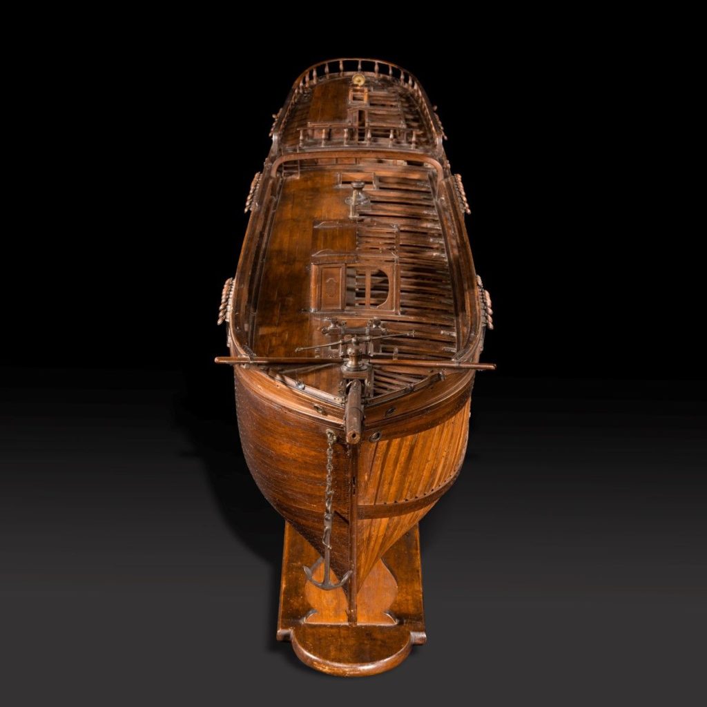 An Italian Walnut Scale Model of a Clipper | Wick Antiques
