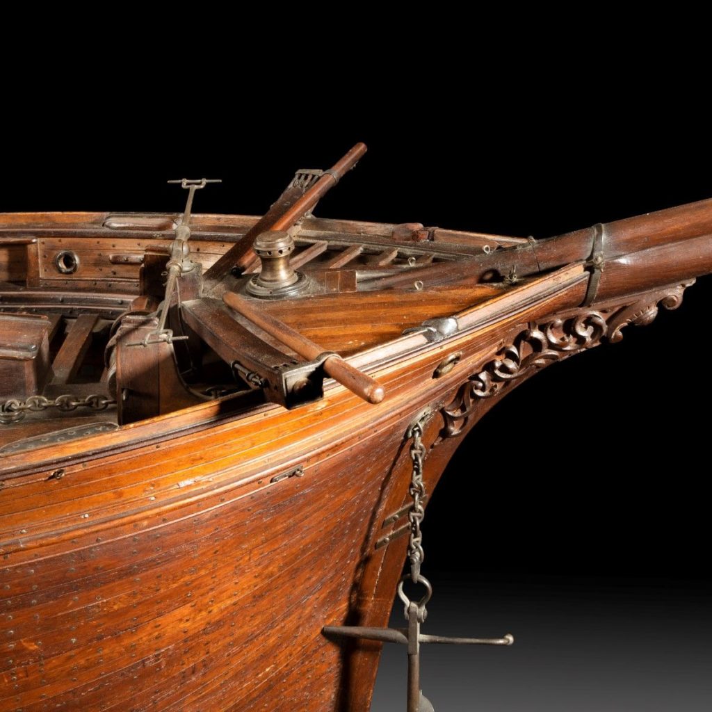 An Italian Walnut Scale Model of a Clipper | Wick Antiques