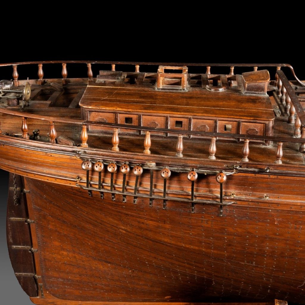An Italian Walnut Scale Model of a Clipper | Wick Antiques