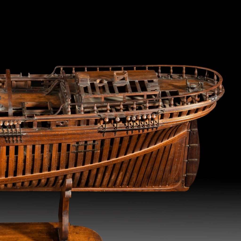 An Italian Walnut Scale Model of a Clipper | Wick Antiques