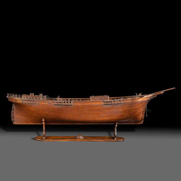 An Italian Walnut Scale Model of a Clipper | Wick Antiques