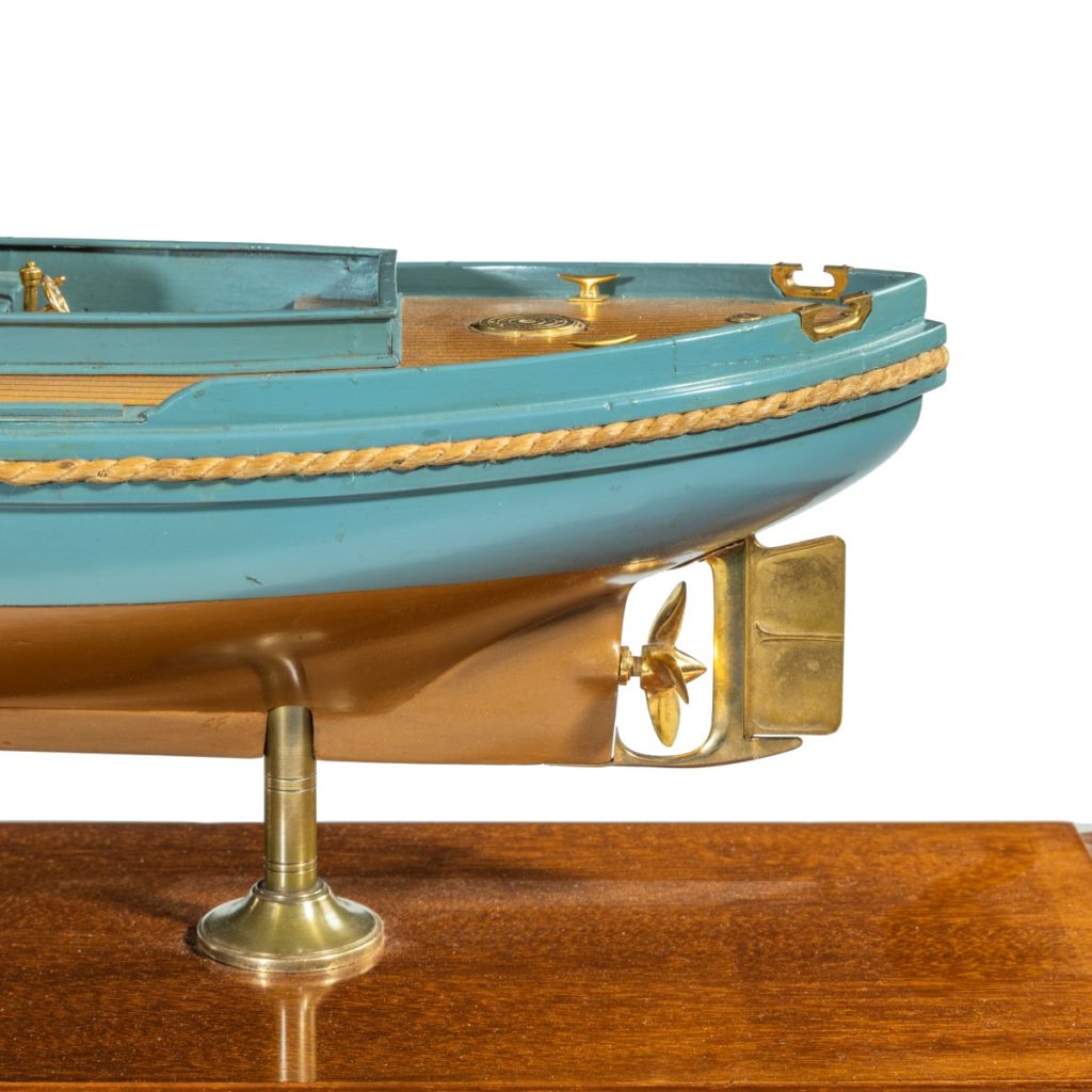 A detailed owner’s model or shipyard model of a double ended harbour ...