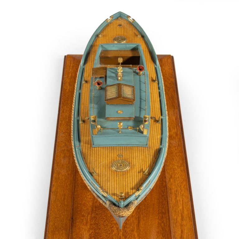 A detailed owner’s model or shipyard model of a double ended harbour ...