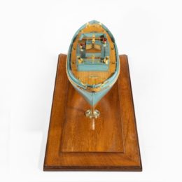 A detailed owner’s model or shipyard model of a double ended harbour ...