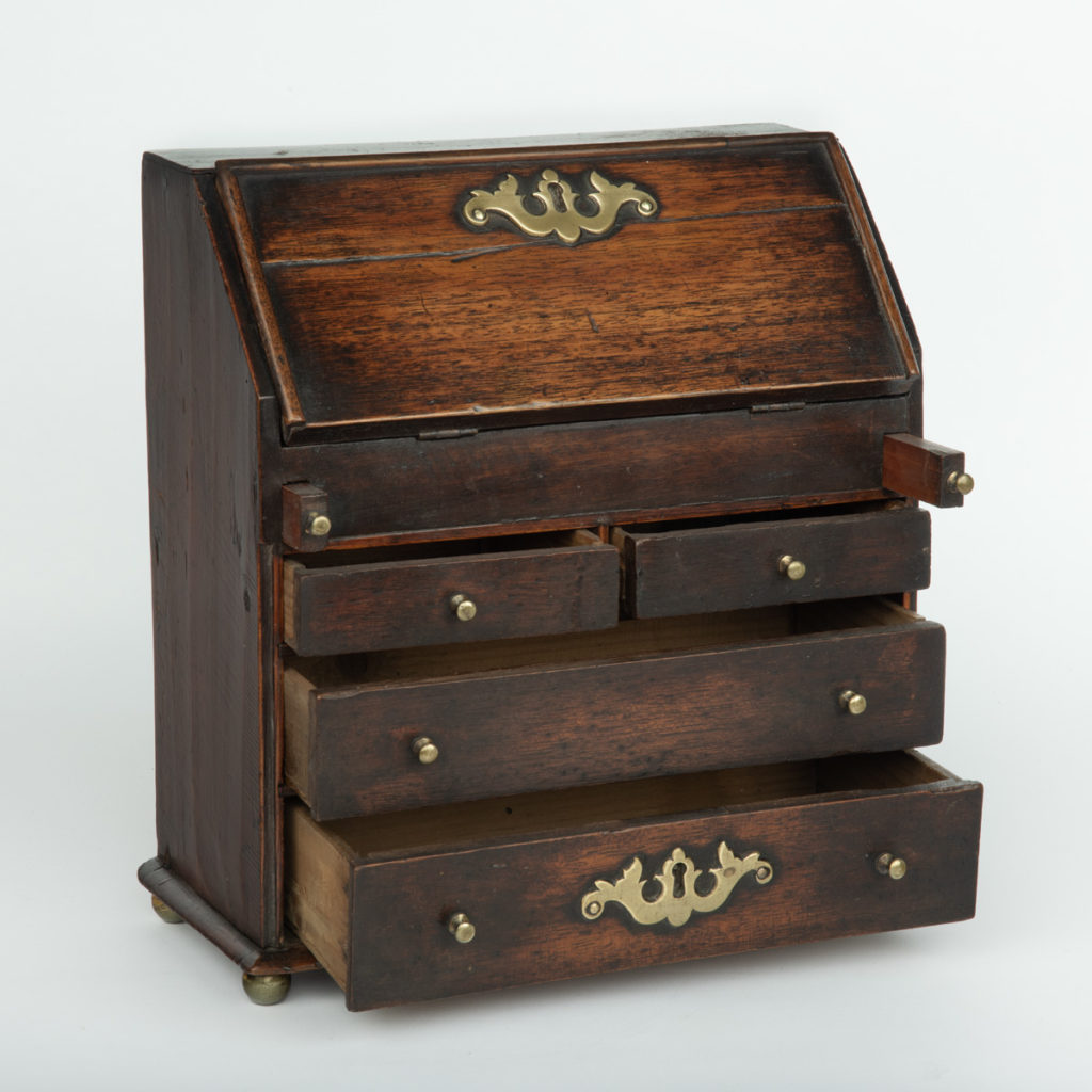 A miniature George III mahogany bureau apprentice piece | Wick Antiques