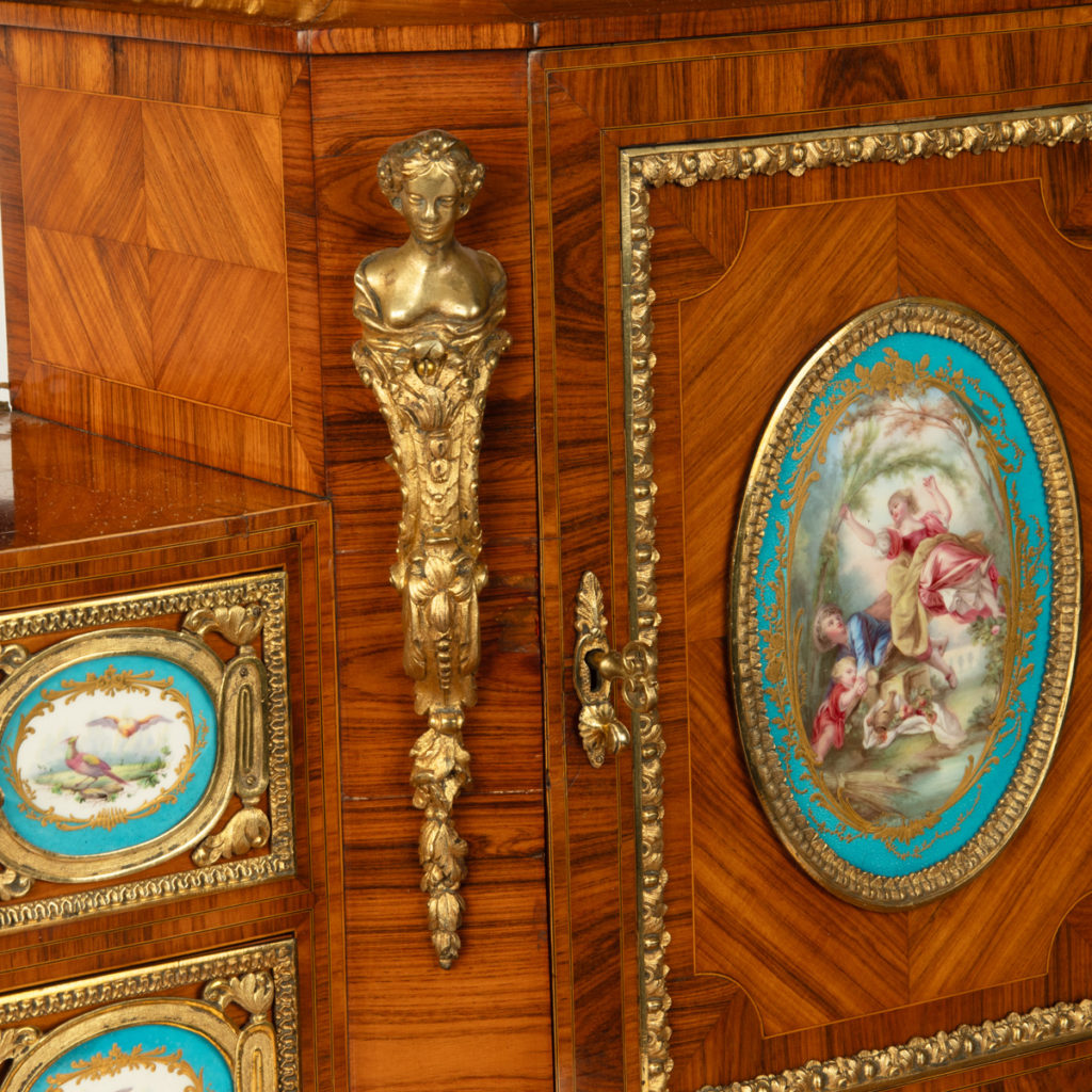 A fine English bureau de dame in the style of Louis VX, attributed to ...