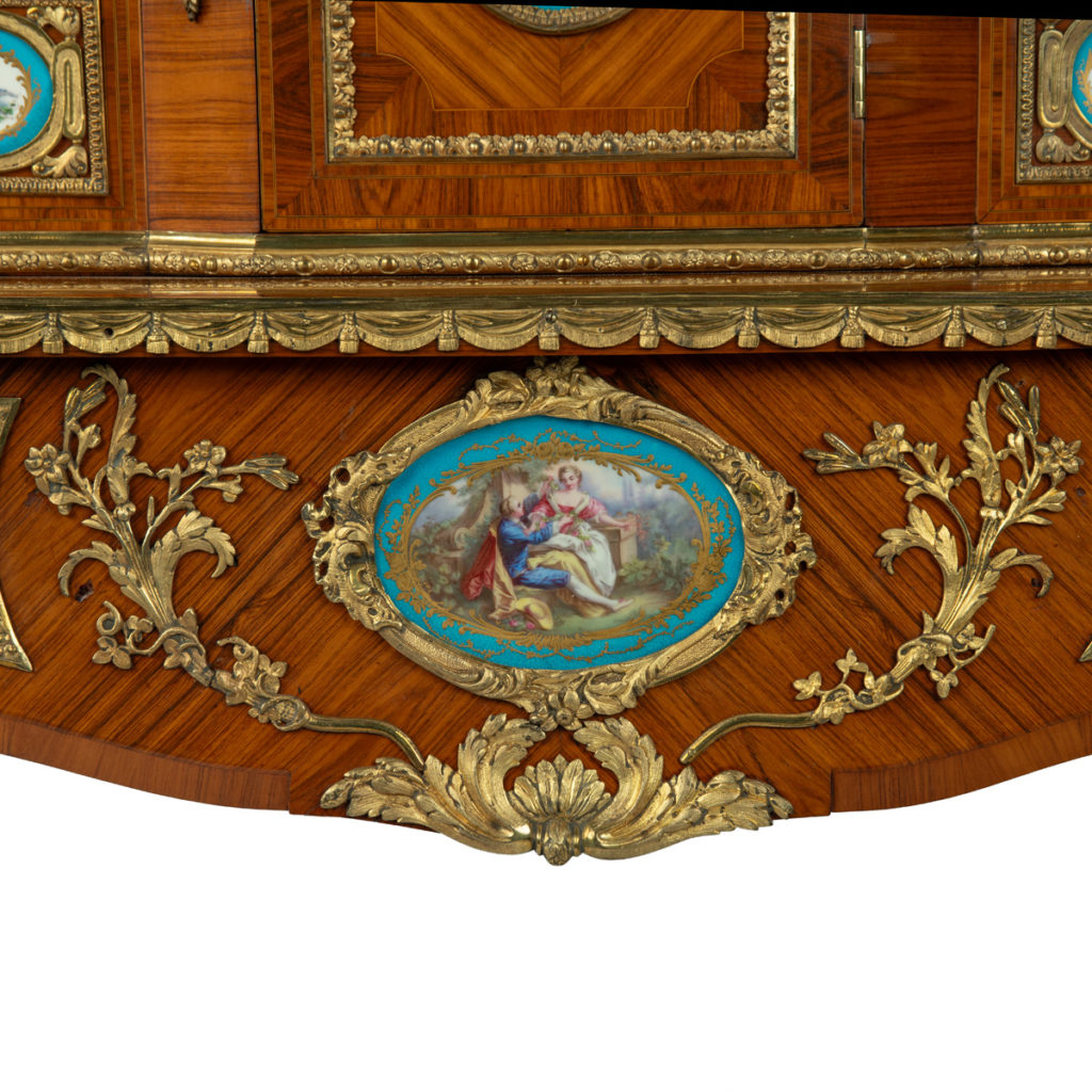 A fine English bureau de dame in the style of Louis VX, attributed to ...