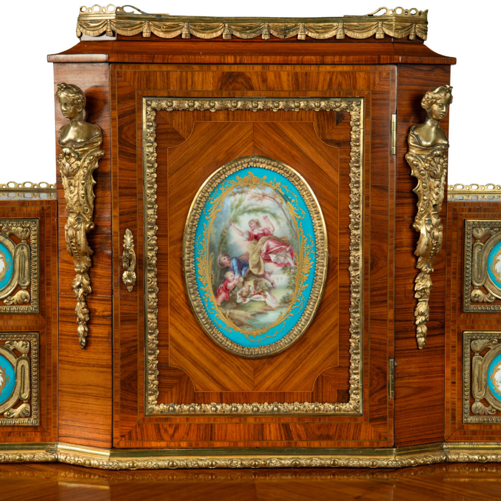 A fine English bureau de dame in the style of Louis VX, attributed to ...