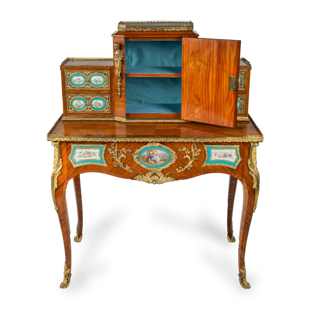 A fine English bureau de dame in the style of Louis VX, attributed to ...