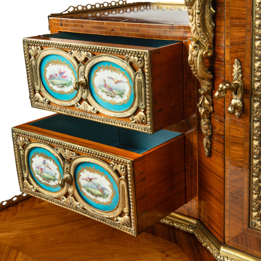 A fine English bureau de dame in the style of Louis VX, attributed to ...