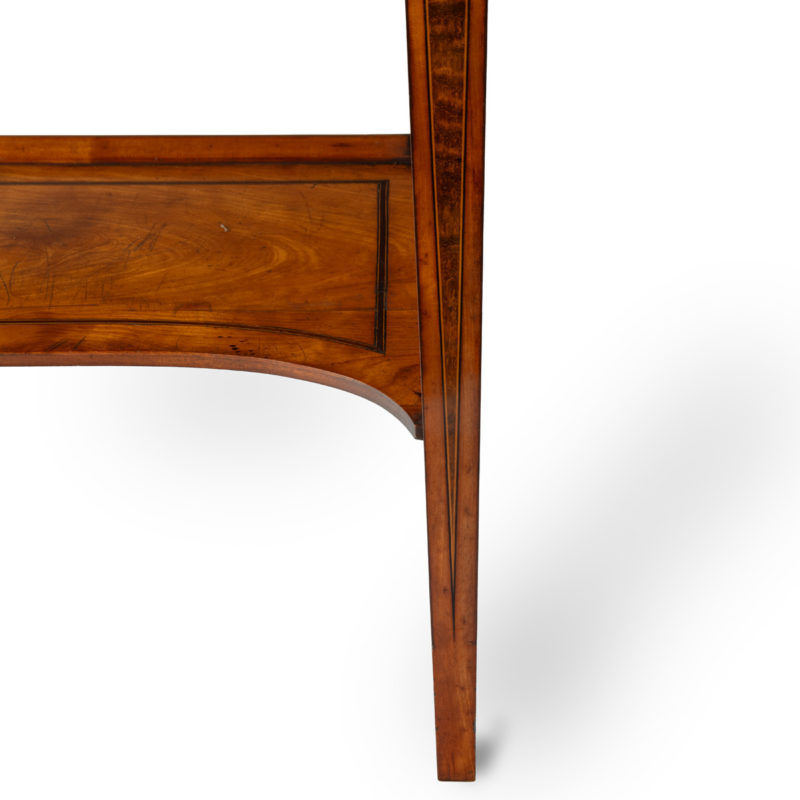 A fine late George III satinwood and snakewood secretaire cabinet ...