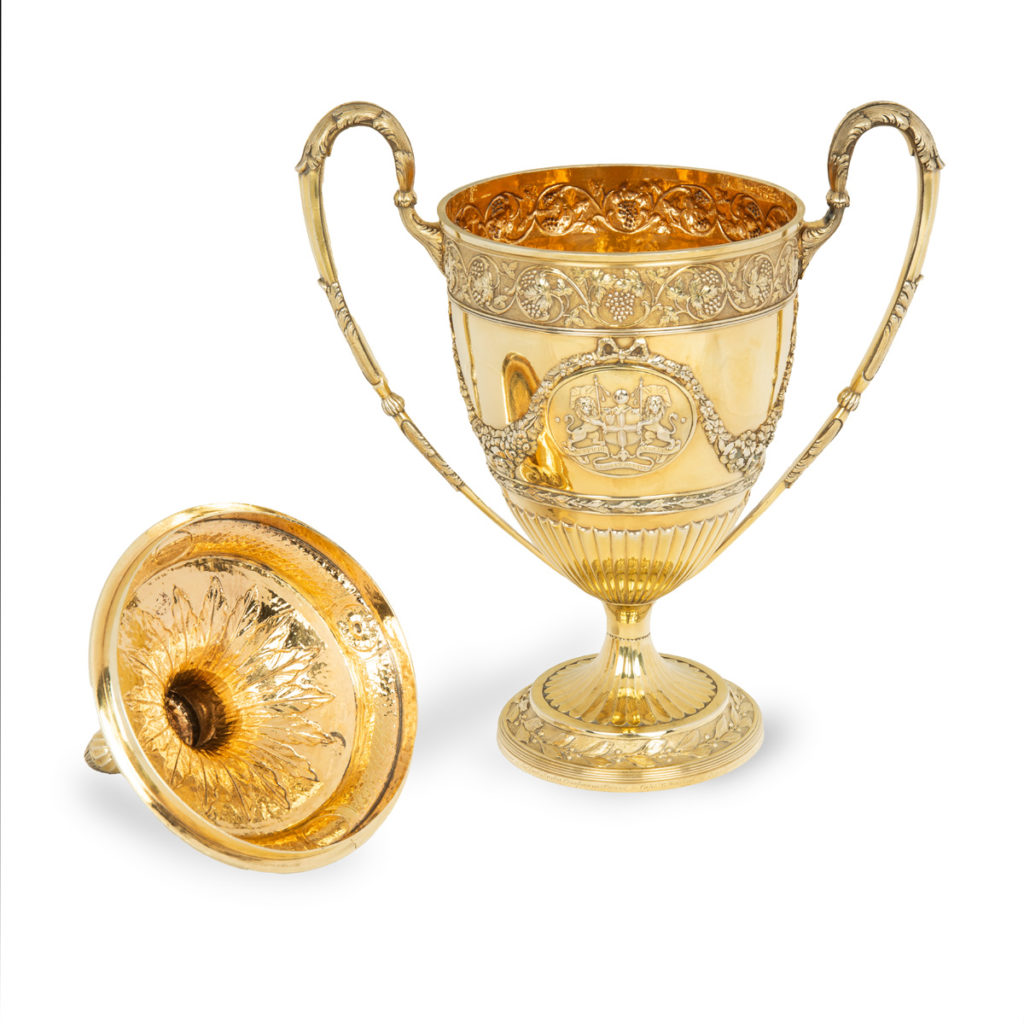 The large and interesting silver gilt trophy of Captain George Welstead ...