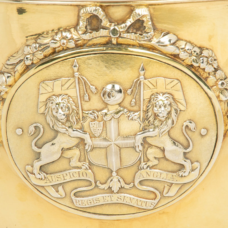 The large and interesting silver gilt trophy of Captain George Welstead ...