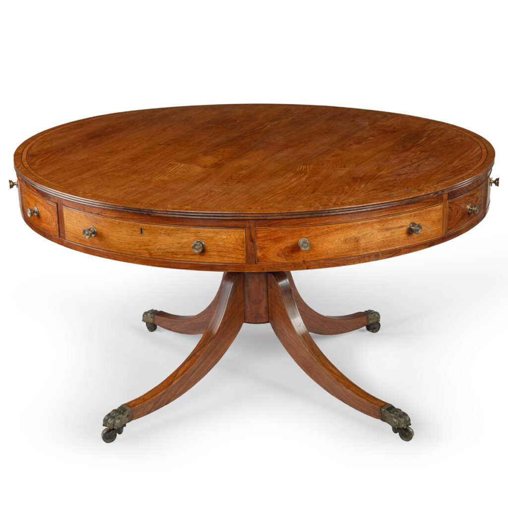 19th Century Regency Huanghali Revolving Drum Table or rent table ...