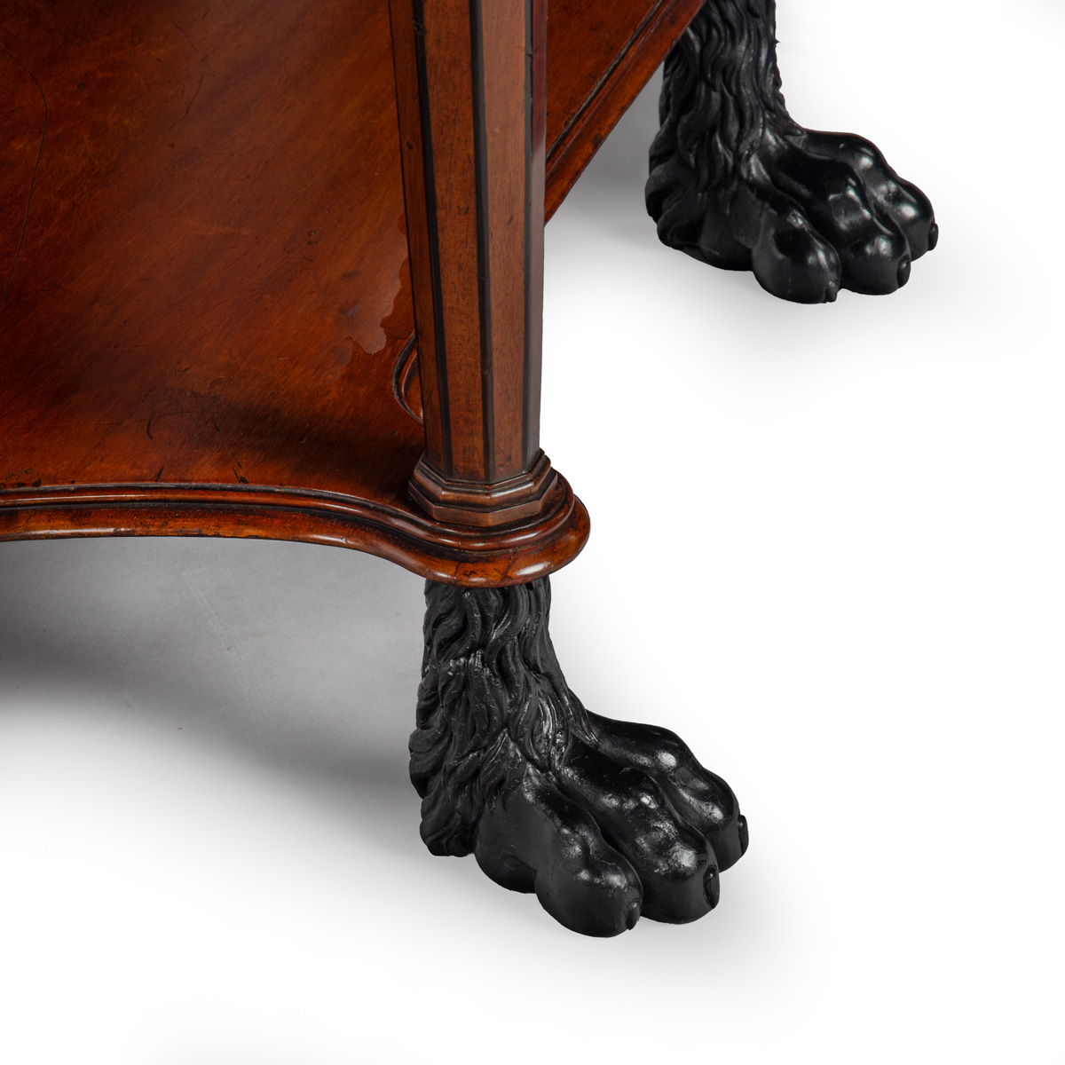 A fine Regency mahogany breakfront serving table after the designs of ...